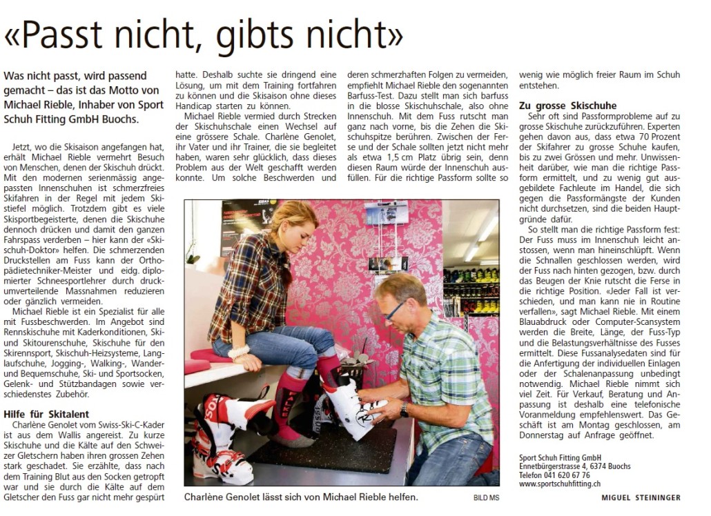 «Passt nicht, gibts nicht» | Sport Schuh Fitting